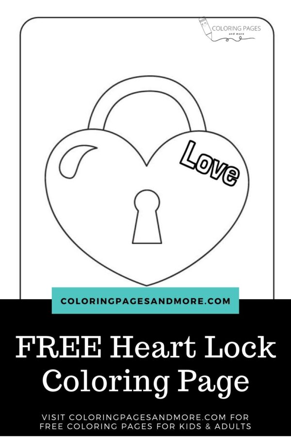 Heart Lock Coloring Page - Coloring Pages and More
