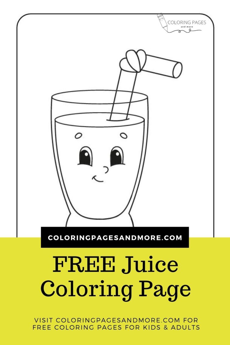 Free Juice Coloring Page - Coloring Pages and More
