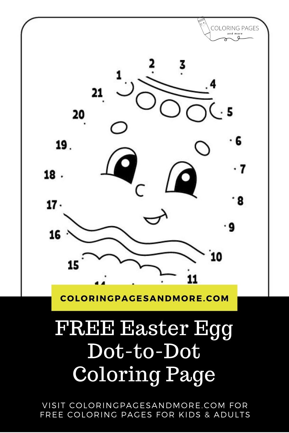 Easter Egg Dot-to-Dot Coloring Page - Coloring Pages and More