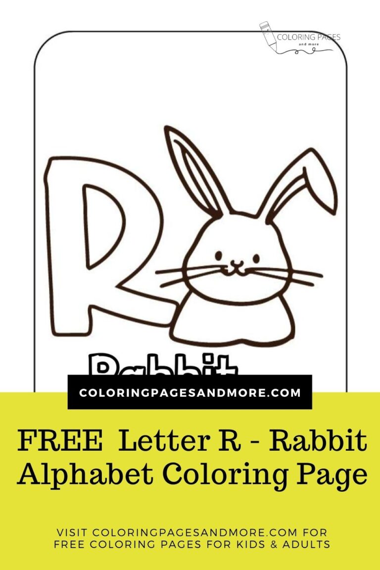 Letter R - Rabbit Alphabet Coloring Page - Coloring Pages and More