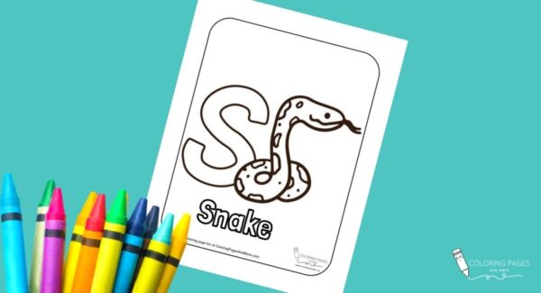 Letter S - Snake Alphabet Coloring Page - Coloring Pages and More