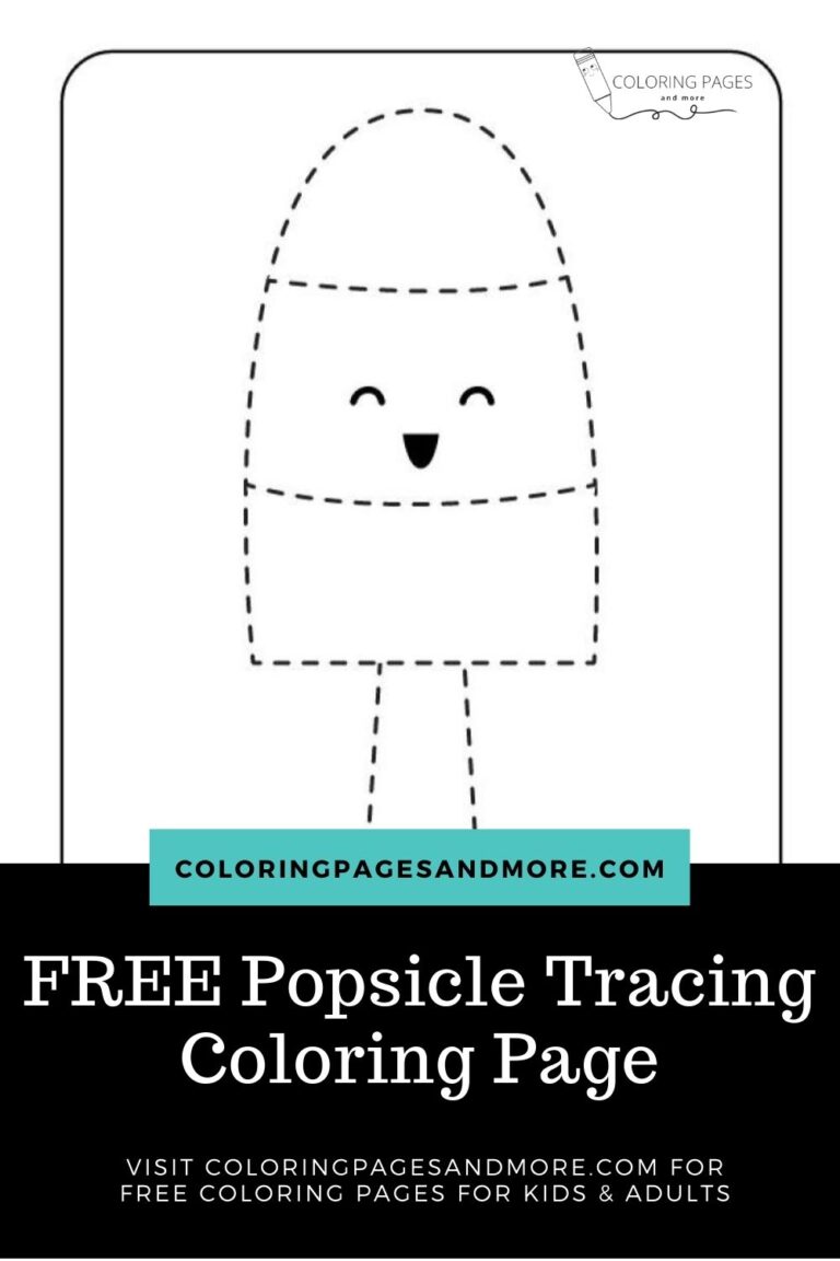 Popsicle Tracing Coloring Page - Coloring Pages and More