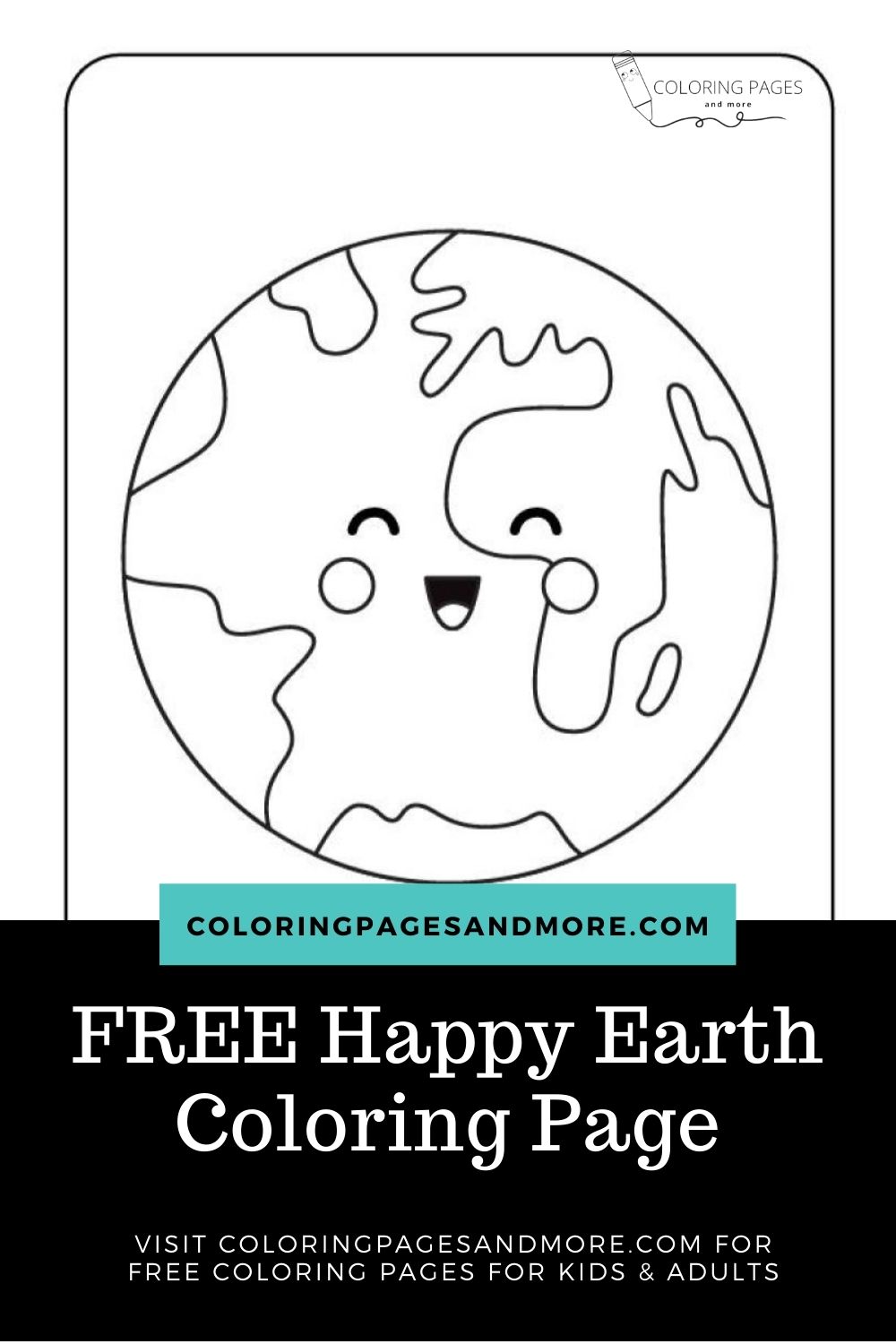 Happy Earth Coloring Page - Coloring Pages and More