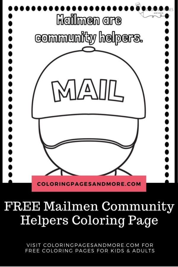 Mailmen Community Helpers Coloring Page - Coloring Pages and More